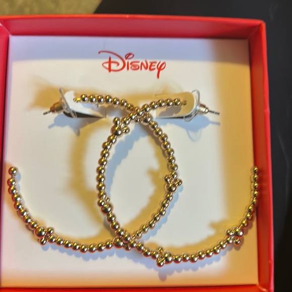 Disney | Jewelry | Disney Gold Tone Mickey Mouse Hoop Earrings | Poshmark